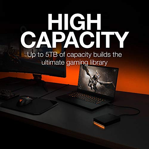 Seagate FireCuda Gaming Hard Drive External Hard Drive 2TB - USB 3.2 Gen 1, RGB LED Lighting for PC and Mac (STKL2000400) (Renewed)