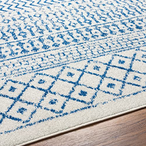 Artistic Weavers Chester Boho Moroccan Area Rug, 6'7" x 9', Cream/Royal Blue