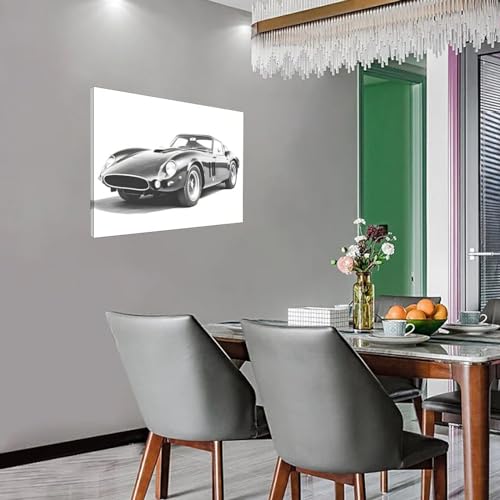 Car Poster Ferrari F40 Supercar Posters Racing Car Canvas Wall Art For Boy's Bedroom SuperCar Wall Decor Frame-style 36x24inch(90x60cm)