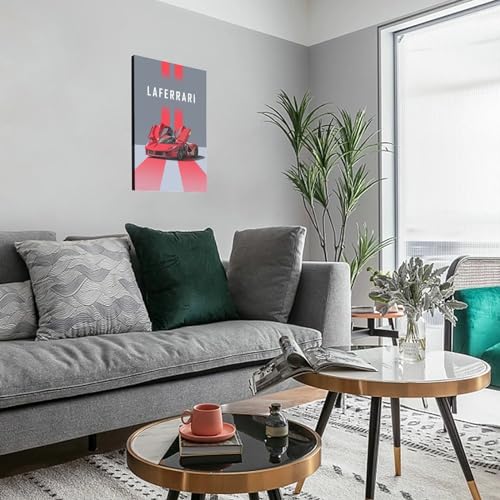 Car Poster Ferrari F40 Supercar Posters Racing Car Canvas Wall Art For Boy's Bedroom SuperCar Wall Decor Frame-style 24x36inch(60x90cm)