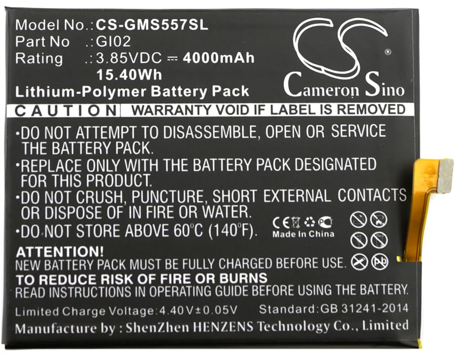 FYIOGXG Cameron Sino Battery for Gigaset GS57-6, ME pro 4000mAh / 15.40Wh