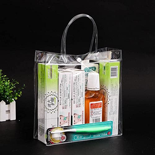 Women Clear PVC Tote Bag Shoulder Handbag Transparent Tote Waterprof Clutch Beach