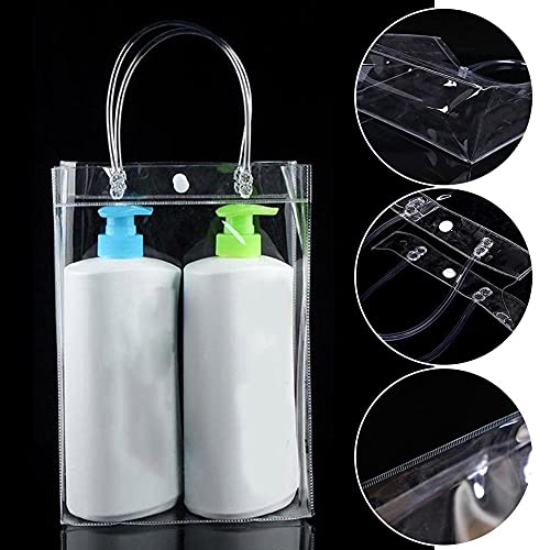 Women Clear PVC Tote Bag Shoulder Handbag Transparent Tote Waterprof Clutch Beach