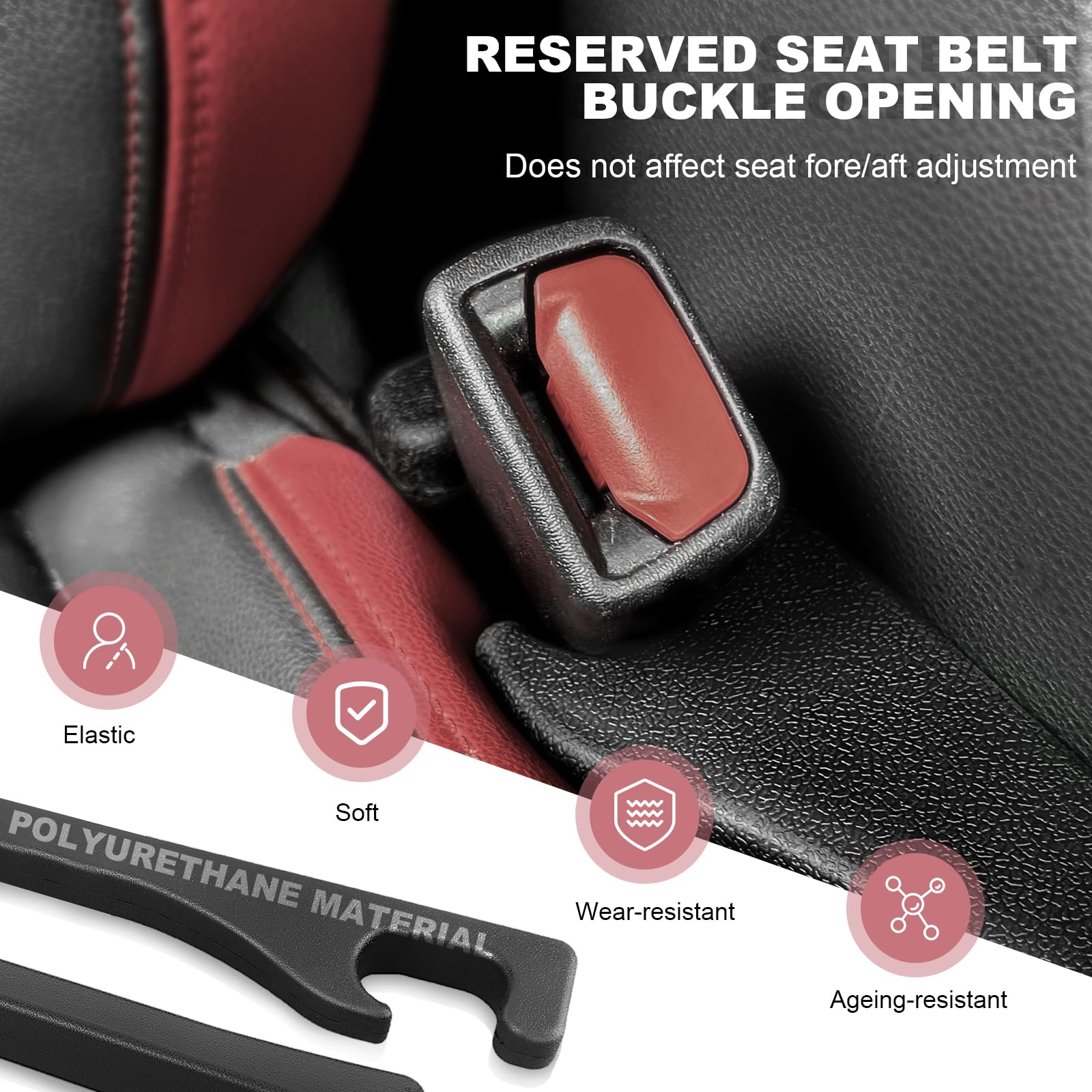 KAYZT Seat Gap Filler Universal Fit Car SUV to Fill The Gaps Between Seat and Console Blocker Stopper Pack of 2 Black