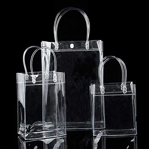 Women Clear PVC Tote Bag Shoulder Handbag Transparent Tote Waterprof Clutch Beach