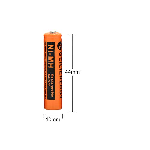 GEILIENERGY AAA Rechargeable Batteries 1.2V 750mAh Also Compatible with Phone Battery HHR-55AAABU, 750mAh HHR-75AAA/B and 400mAh BK40AAABU, Outdoor Solar Lights(4 Pack)