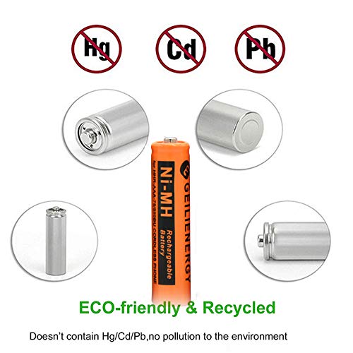 GEILIENERGY AAA Rechargeable Batteries 1.2V 750mAh Also Compatible with Phone Battery HHR-55AAABU, 750mAh HHR-75AAA/B and 400mAh BK40AAABU, Outdoor Solar Lights(4 Pack)