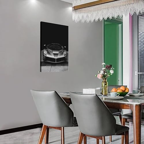 Car Poster Ferrari F40 Supercar Posters Racing Car Canvas Wall Art For Boy's Bedroom SuperCar Wall Decor Frame-style 24x36inch(60x90cm)