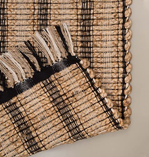 Eco Crave 2x3 Ft Small Jute Natural Area Rug, 100% Hand Woven Rug for Indoor Front Entrance Kitchen & Bathrooms, Low-Pile Floor Carpet, Premium Quality Home Decor.