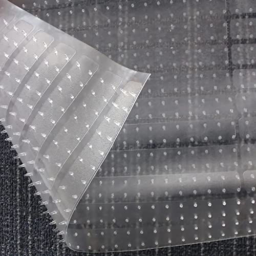 Home Must Haves Clear Vinyl Plastic Premium Deluxe PVC Ribbed Pattern Floor Runner Protector for Carpet (27" Wide)