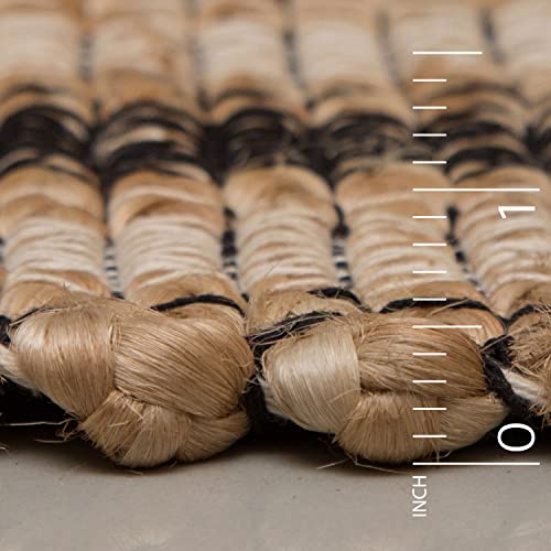 Eco Crave 2x3 Ft Small Jute Natural Area Rug, 100% Hand Woven Rug for Indoor Front Entrance Kitchen & Bathrooms, Low-Pile Floor Carpet, Premium Quality Home Decor.