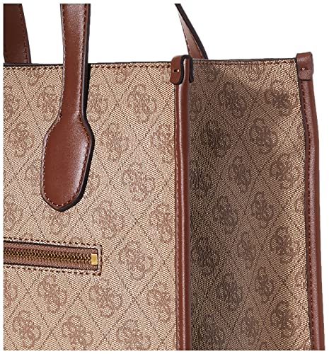GUESS Silvana Small Tote Latte Logo/Brown PROCESSING PROCESSING