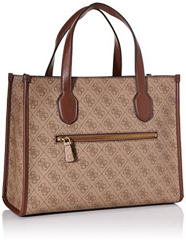 GUESS Silvana Small Tote Latte Logo/Brown PROCESSING PROCESSING