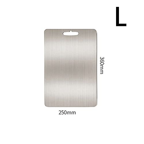 GULRUH Wood Cutting Boards for Kitchen, Stainless Steel Cutting Board Fruit Vegetable Meat Cutting Board Easy to Clean Cutting Board Practical Kitchen Tool Durable and Non-Greasy Kitchen Tool (Size :