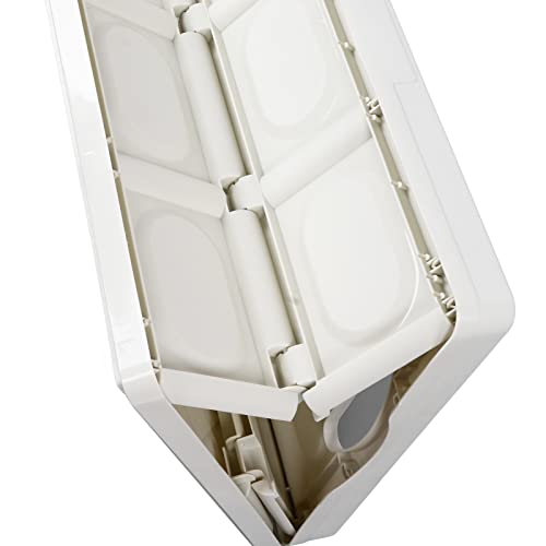 VTOSEN Collapsible Storage Bins, PP Storage Bins with Lids, Large Capacity Foldable Storage Container, Practical Convenient to Carry, Multifunctional Storage Box, for Camping Picnic (Beige)