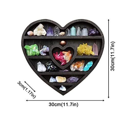 Cat On The Moon Crystal Wood Shelf, Wooden Crystal Wooden Moon Cat Decoration Shelf, Float Witchy Display Room Shelf M4T8 Gothic