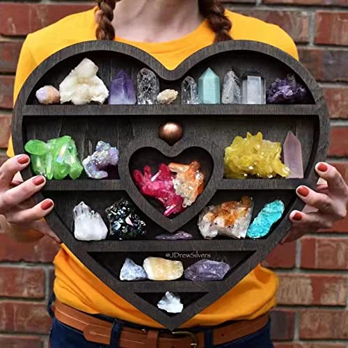Cat On The Moon Crystal Wood Shelf, Wooden Crystal Wooden Moon Cat Decoration Shelf, Float Witchy Display Room Shelf M4T8 Gothic