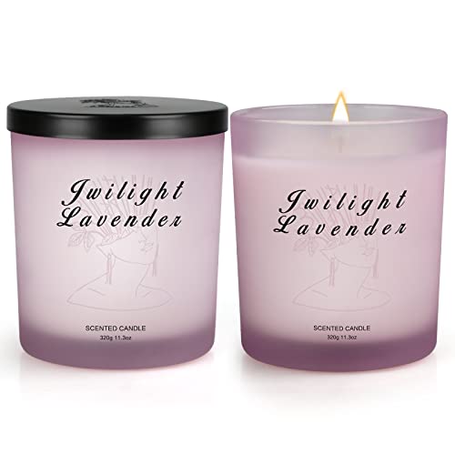 2 Pack Lavender Candles | Candles For Home Scented | 11.3 oz 100% Natural Soy Wax|70 Hours Burning Times | Aromatherapy Candles Gifts For Women Birthday Mom Best Friends | House Warming Gifts New Home