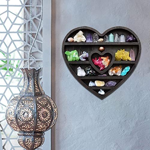 Cat On The Moon Crystal Wood Shelf, Wooden Crystal Wooden Moon Cat Decoration Shelf, Float Witchy Display Room Shelf M4T8 Gothic