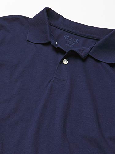 The Children's Place boys Long Sleeve Soft Jersey Polo Shirt, Nautico, Small US