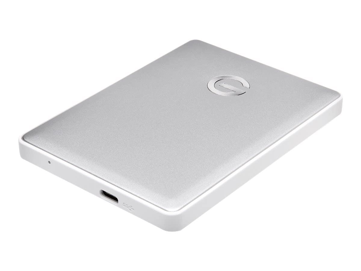 G-Technology 2TB G-DRIVE Mobile USB-C (USB 3.1) Portable External Hard Drive, Silver - 0G10339
