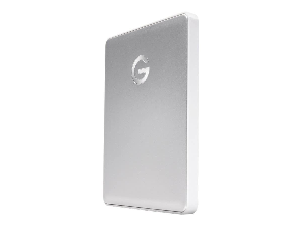 G-Technology 2TB G-DRIVE Mobile USB-C (USB 3.1) Portable External Hard Drive, Silver - 0G10339