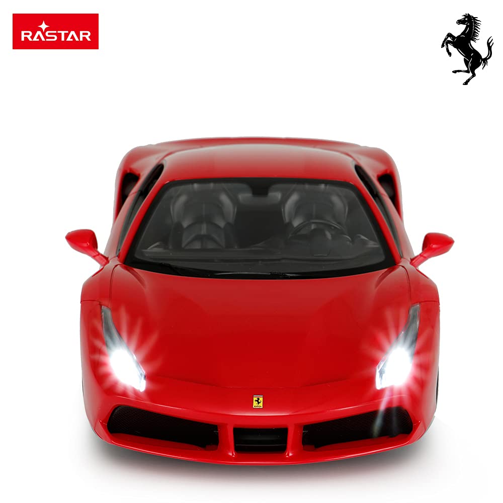 RASTAR Ferrari 488 GTB Model, 1/14 Scale Ferrari Remote Control Car for Boys 8-12 - RED