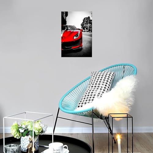 Car Poster Ferrari F40 Supercar Posters Racing Car Canvas Wall Art For Boy's Bedroom SuperCar Wall Decor Unframe-style 12x18inch(30x45cm)