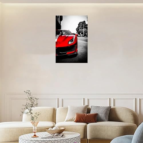 Car Poster Ferrari F40 Supercar Posters Racing Car Canvas Wall Art For Boy's Bedroom SuperCar Wall Decor Unframe-style 12x18inch(30x45cm)