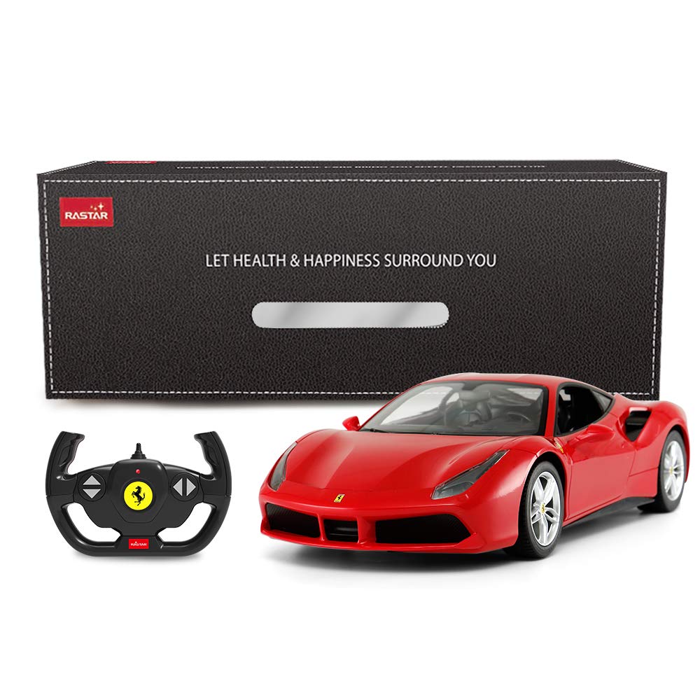 RASTAR Ferrari 488 GTB Model, 1/14 Scale Ferrari Remote Control Car for Boys 8-12 - RED