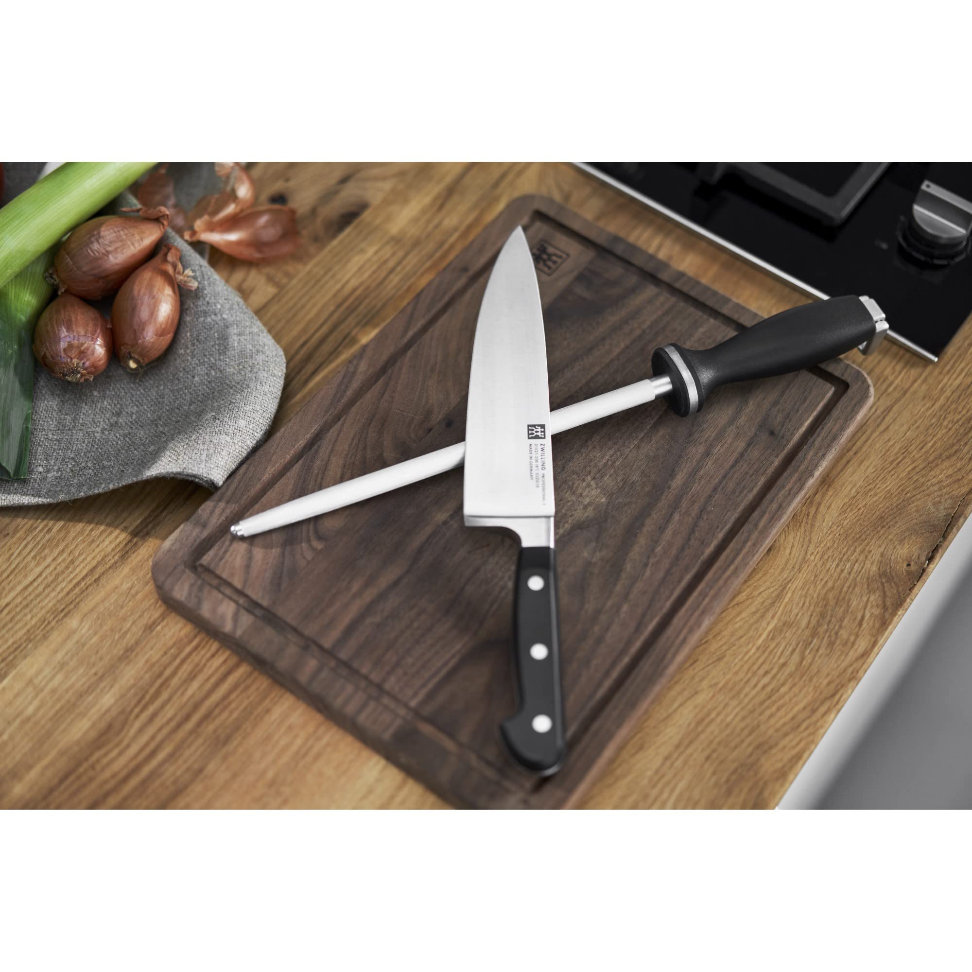 ZWILLING Accessories Sharpening Steel, 10-inch, Black/Stainless Steel