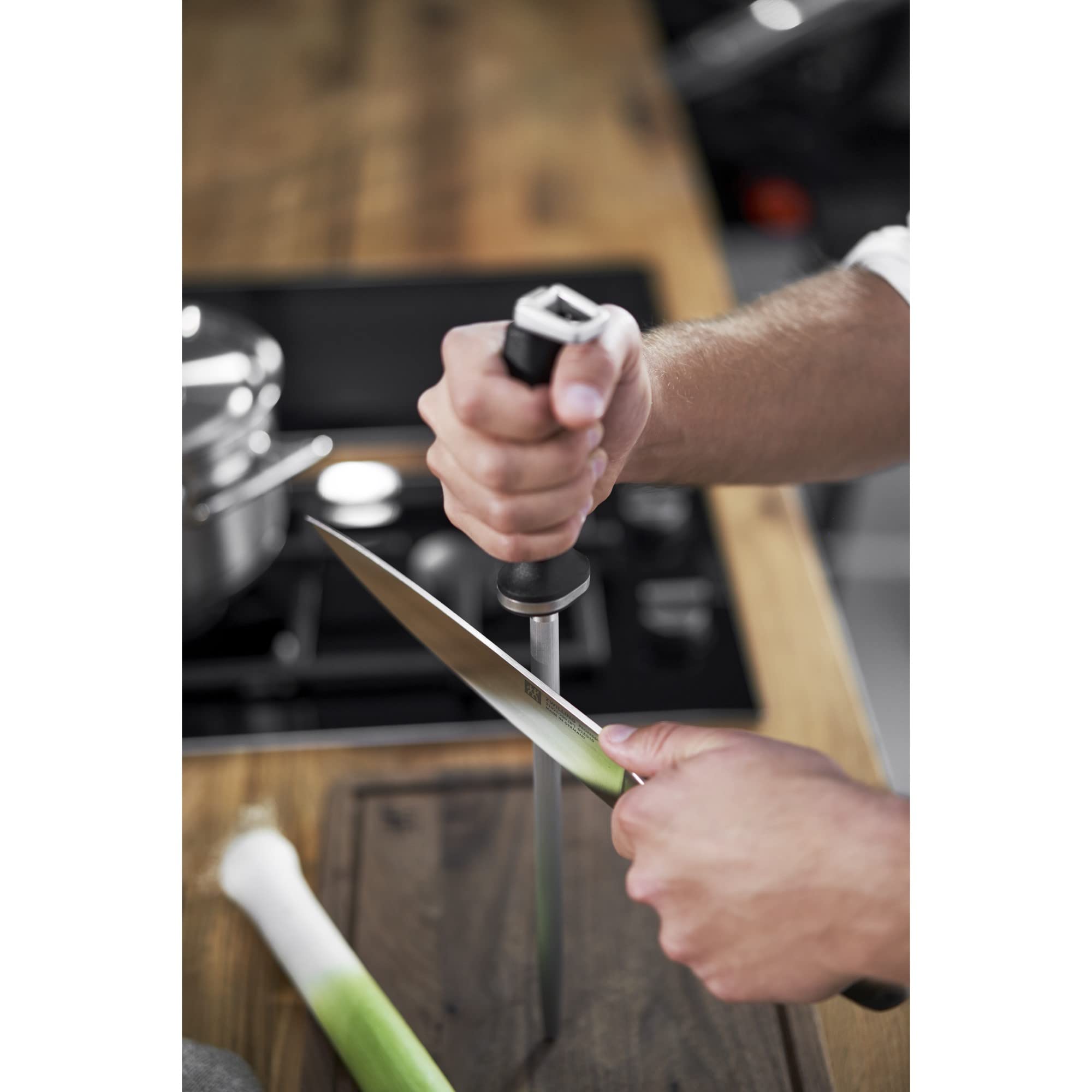 ZWILLING Accessories Sharpening Steel, 10-inch, Black/Stainless Steel