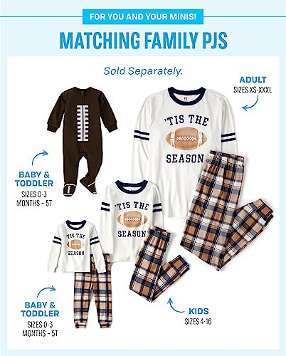 The Children's Place,Family Matching, Football Pajama Sets, Cotton,REDWOOD,12