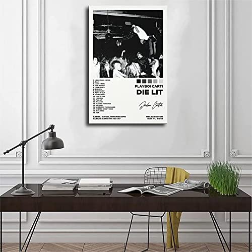Playboi Poster Carti Music Poster Die Lit Album Poster Wall Sticker Rap Room Wall Decor Canvas Wall Art
