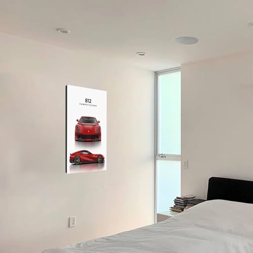 Car Poster Ferrari F40 Supercar Posters Racing Car Canvas Wall Art For Boy's Bedroom SuperCar Wall Decor Frame-style 24x36inch(60x90cm)