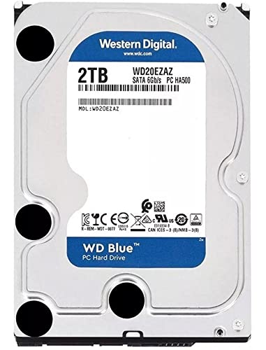 Western Digital 2TB WD Blue PC Internal Hard Drive HDD - 5400 RPM, SATA 6 Gb/s, 256 MB Cache, 3.5" - WD20EZAZ