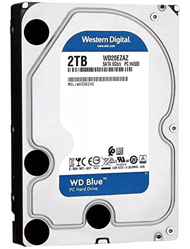 Western Digital 2TB WD Blue PC Internal Hard Drive HDD - 5400 RPM, SATA 6 Gb/s, 256 MB Cache, 3.5" - WD20EZAZ