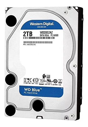 Western Digital 2TB WD Blue PC Internal Hard Drive HDD - 5400 RPM, SATA 6 Gb/s, 256 MB Cache, 3.5" - WD20EZAZ