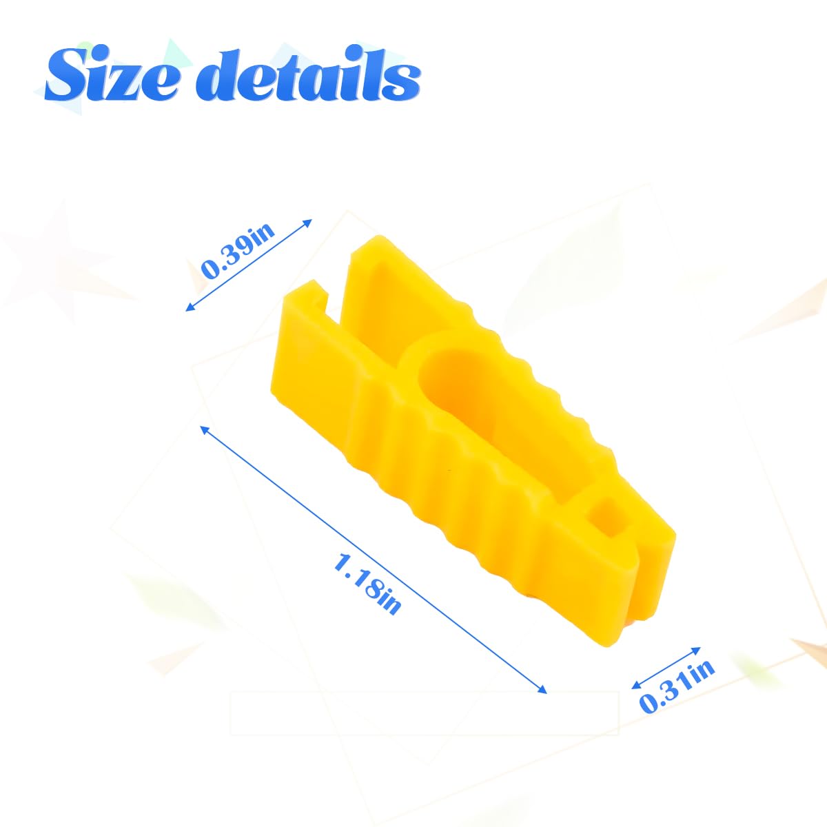BESULEN 10PCS Car Fuse Pullers, Mini Standard Automobile Fuse Extraction Fetch Clips Assortment Kit, Yellow Vehicle Fuse Removal Tools, for Motorcycle Truck SUV ATV RV Fuses Replacement