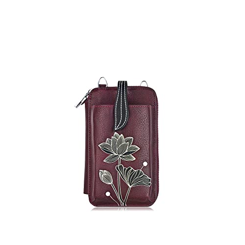 ESPE Hope Phone Pouch RFID-Protected Vegan Crossbody with Phone Pocket (Wine)