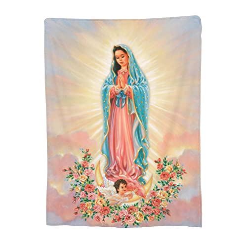 Virgin Mary Blanket Soft Warm Lightweight Cozy Plush Throw Blanket 50x40