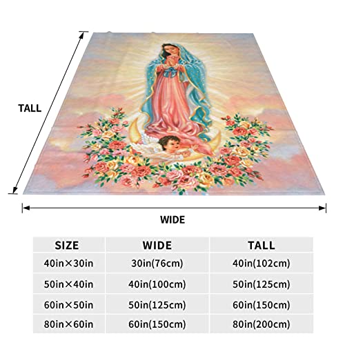 Virgin Mary Blanket Soft Warm Lightweight Cozy Plush Throw Blanket 50x40