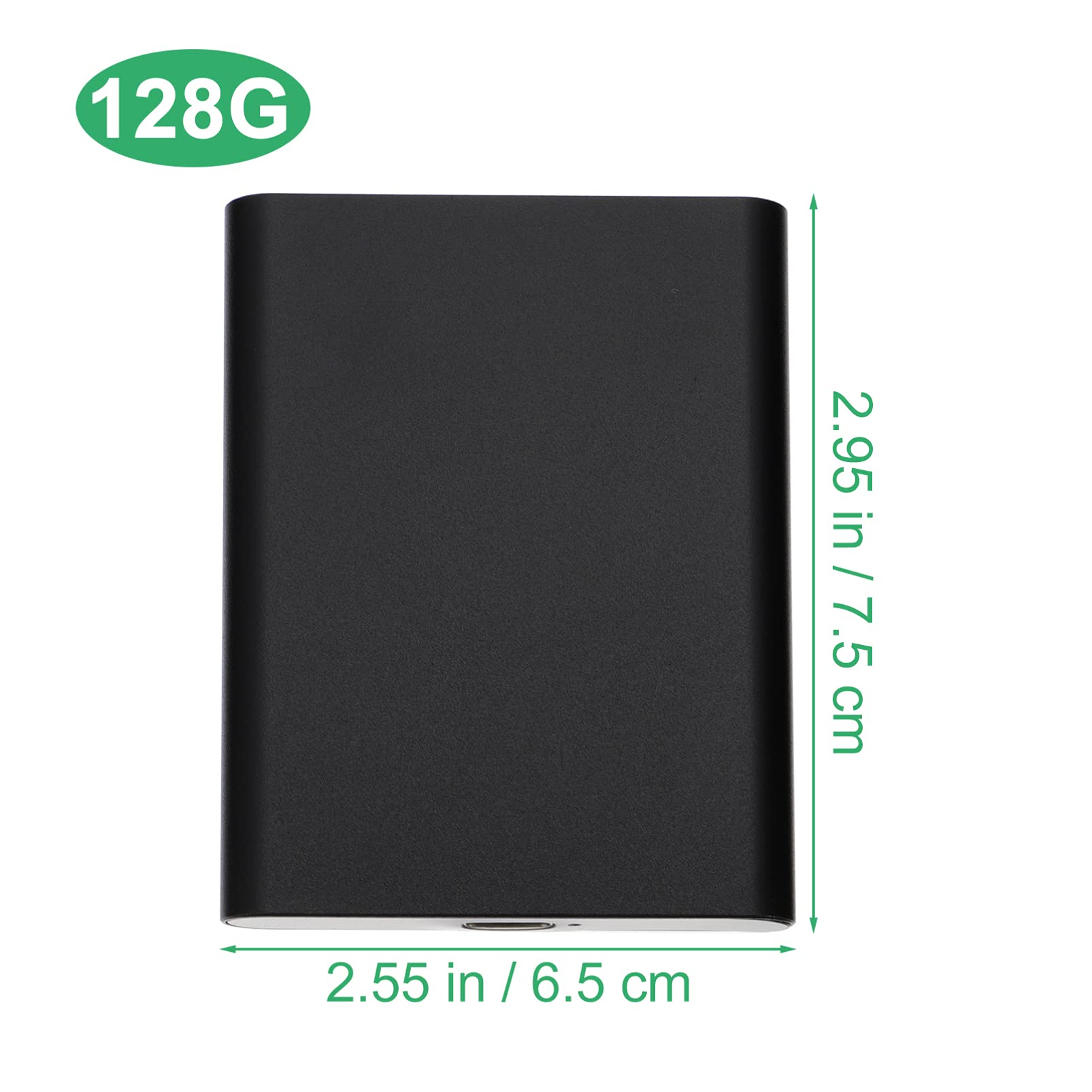 SOLUSTRE Hard Drive HDD 128G External Hard Drive Portable Mobile SSD Mini Expansion Hard Disk Portable Hard Drive External Hard Drive Black Portable External Hard Drive HDD