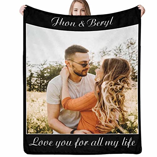 Custom Blanket, Custom Blankets with Photos: Made in USA, Personalized Blanket Memorial Gift 10 Photos Collage Customized Blankets, Throw Blanket for Family Lover Birthday Wedding Christmas-5 Sizes