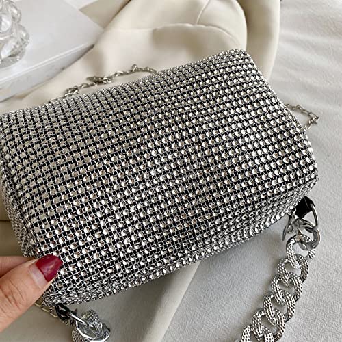 Elegant Evening Bag Glitter Rhinestone Handbag Underarm Bag Shoulder Bag for Daughter Girlfriend Birthday Party handbags