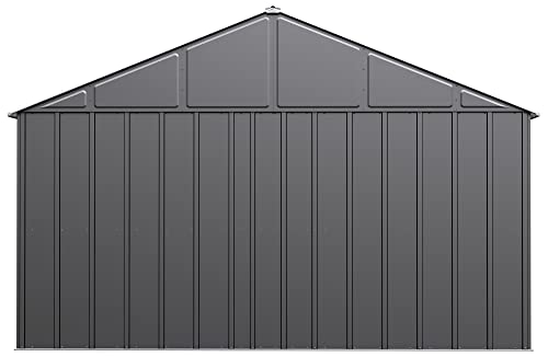 Arrow Sheds Classic 12' x 14' Outdoor Padlockable Steel Storage Shed Building, Charcoal