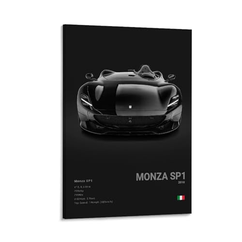 Car Poster Ferrari F40 Supercar Posters Racing Car Canvas Wall Art For Boy's Bedroom SuperCar Wall Decor Frame-style 12x18inch(30x45cm)