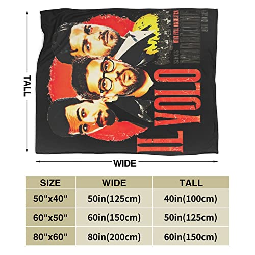 Il Singer Volo Band Sings Morricone Throw Blanket Soft Cozy Flannel Blankets Decor for Bed Couch Living Room Travel Outdoor 50"X40"