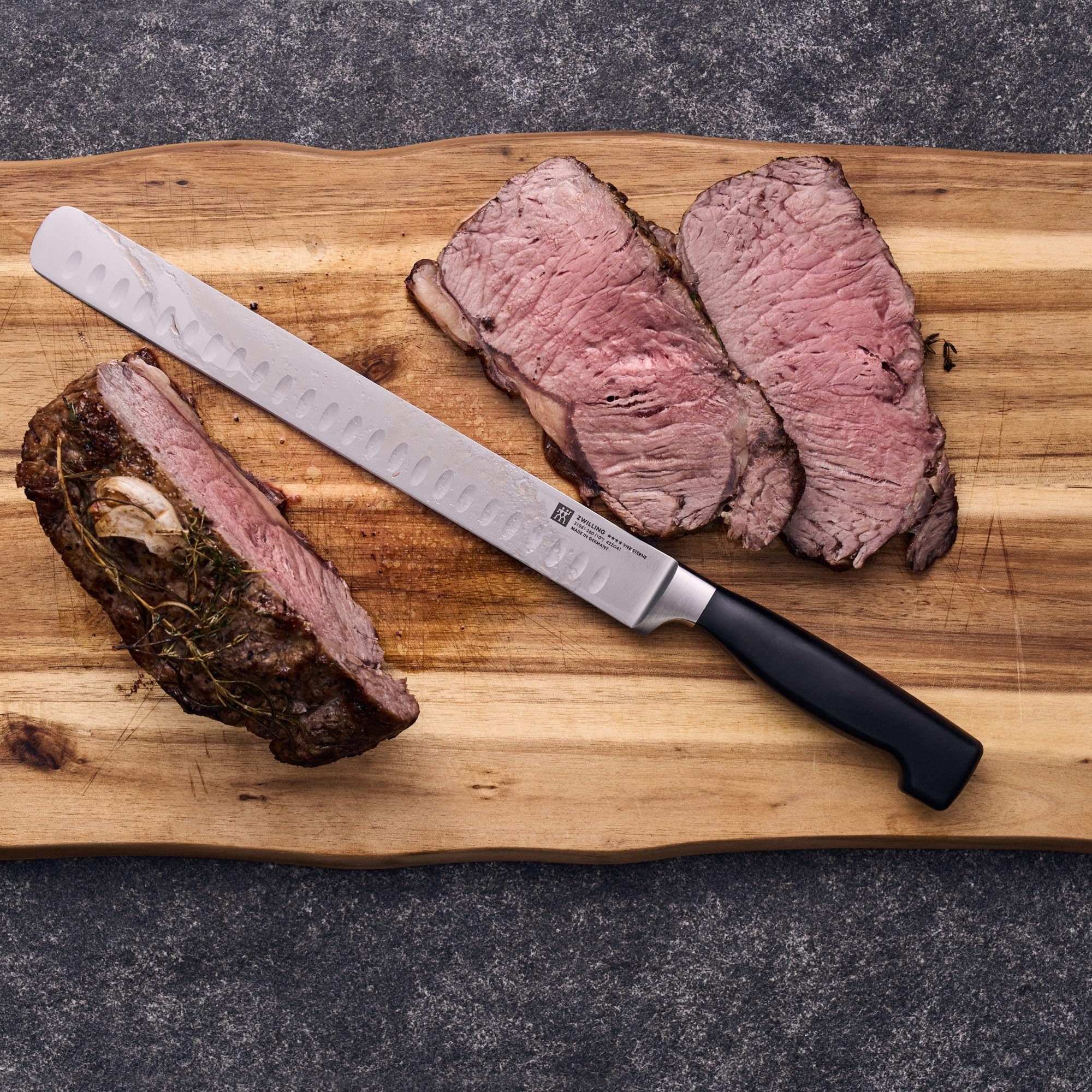 Zwilling J.A. Henckels Twin Four Star 10-Inch High-Carbon Stainless-Steel Granton Roast Beef Slicer