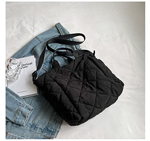 Lightweight Shoulder Bag Puffer Tote Bag for Women Quilted Hobo Bag Casual Handbags Nylon Padding Crossbody Bag